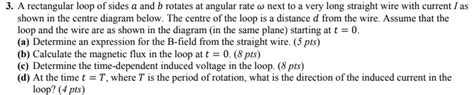 Solved 3 A Rectangular Loop Of Sides A And B Rotates At
