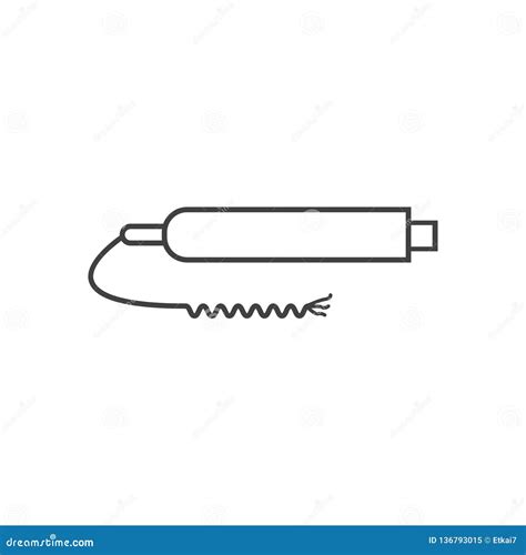 Proximity Sensor Outline Icon Vector Design Illustration Stock Vector
