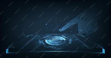 Premium Vector Cyber Security With Fingerprint Scanning System Concept