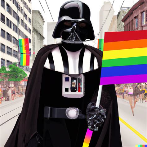 Darth Vader At The Pride Parade Photorealistic High Definition R