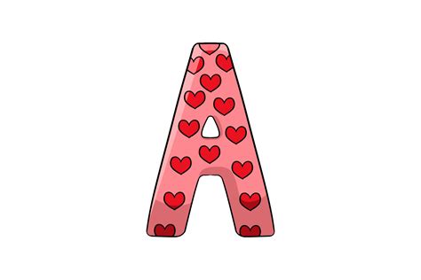 Valentine Alphabet Letter A Illustration Graphic By Goodtimeartsy