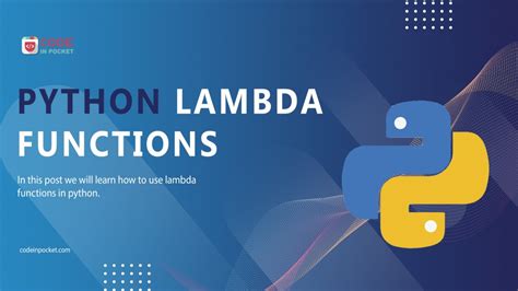 Code In Pocket On Linkedin Python Lambda Functions