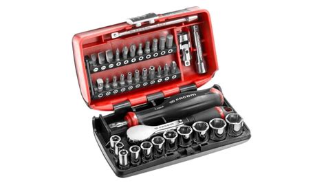 R 181nanopb Facom 38 Piece Metric 1 4 In Standard Socket Bit Set With Ratchet 6 Point Hex