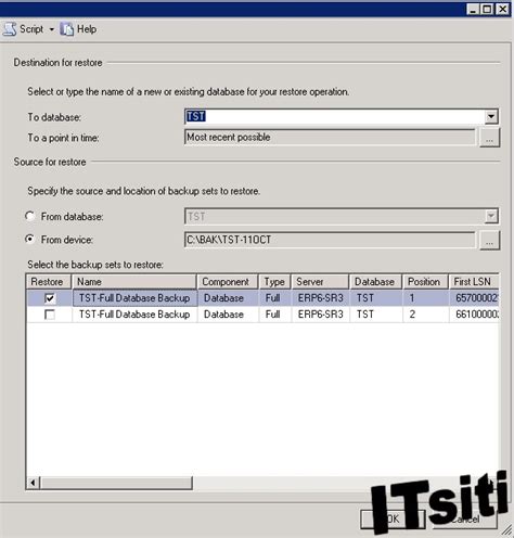 MSSQL Server Database Backup Restore Vis SQL Management Studio