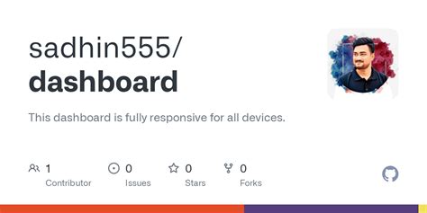 GitHub Sadhin Dashboard This Dashboard Is Fully Responsive For All Devices