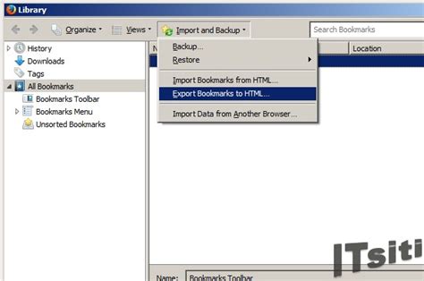 Export And Import Web Browsers Bookmarks