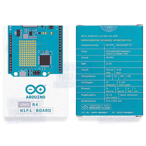 abx00087 arduino microcontrolador arduino uno r4 wifi