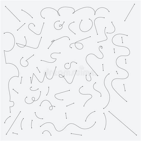 Various Sketchy Doodle Arrows Hand Drawn Simple Symbols Grunge Texture Stock Vector