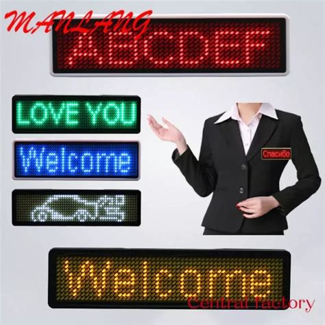 맞춤형 무료 샘플 앱 제어 프로그래밍 가능한 소형 Led 디스플레이 스크린 전자 Led 이름 태그 Led 이름 배지 인쇄제품