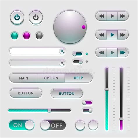 Buttons Switchers Stock Illustrations 79 Buttons Switchers Stock