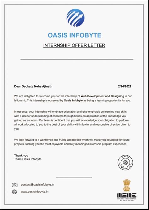 Neha Jankar On Linkedin Internship Oasisinfobyte
