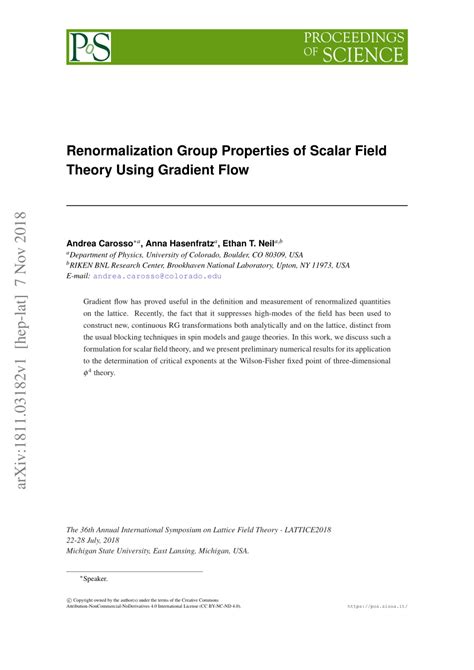 Pdf Renormalization Group Properties Of Scalar Field Theory Using Gradient Flow