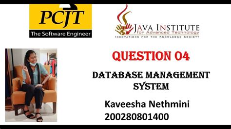 Data Base Task 04 Relationship Between Tables 1st Year Java