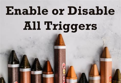 Sql Server Enable Or Disable All Triggers Sql Authority With Pinal Dave