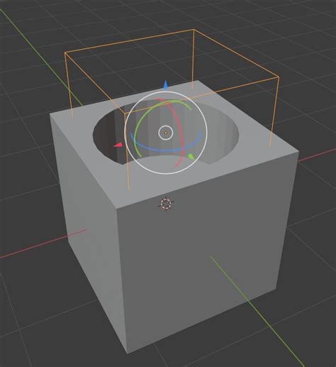Bool ToolBrush Booleanでのガイドをワイヤーフレーム表示にする Blender勉強会会場はこちらです