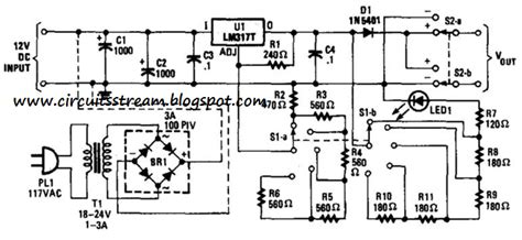 Simple Variable Dc Supply Step Circuit Diagram Electronic Circuit Diagrams Schematics