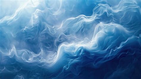 Premium Photo Digital Illustration Of Soothing Blue Smoke Waves Creating A Serene Abstract