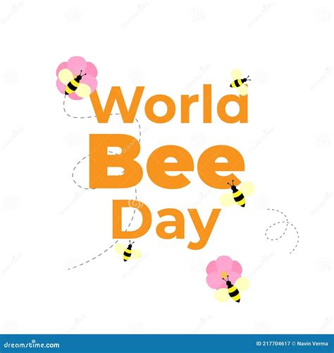 Vector Illustration Concept Of World Bee Day Celebration Stock Vector Illustration Of