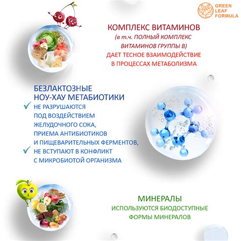 Метабиотик для детей Green Leaf Formula для кишечника с витаминным ...