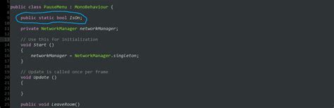 Unity How To Access A Static Variable From The Firstpersoncontroller