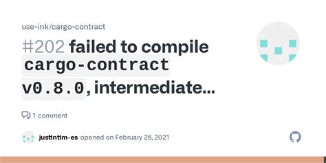 Failed To Compile Cargo Contract V Intermediate Artifacts Can Be Found At Tmp Cargo