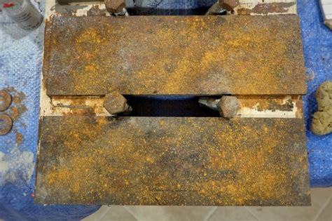 How To Faux Paint Rust Reused Wood Shelf Flipping The Flip