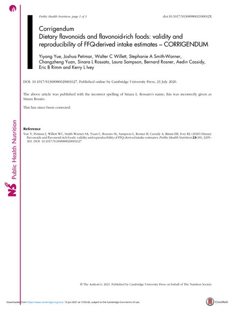 Pdf Dietary Flavonoids And Flavonoid Rich Foods Validity And