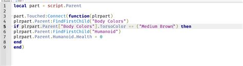 Help With Kill Script And Part Scripting Support Developer Forum Roblox