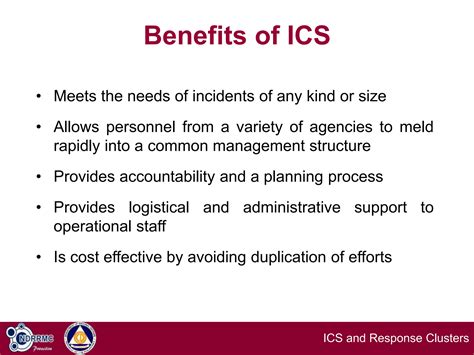 Ics And Response Clustersics And Response Clusters Pptx Pptx