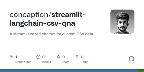 github concaption streamlit langchain csv qna streamlit langchain csv qna
