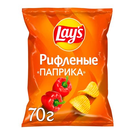 Чипсы Lays Паприка Рифленые 70гр п/п (Ресей/Россия) купить оптом ...
