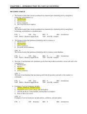 Testbank Ch1 Doc CHAPTER 1INTRODUCTION TO COST ACCOUNTING MULTIPLE