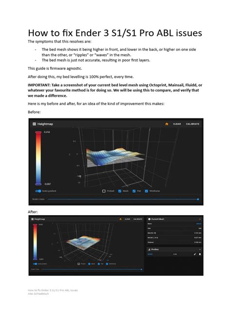 How To Fix Ender 3 S1 And S1 Pro Abl Issues 2 Docx Documentos