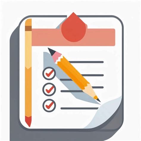 Premium Photo Checklist Special Flat Icon With Pencil