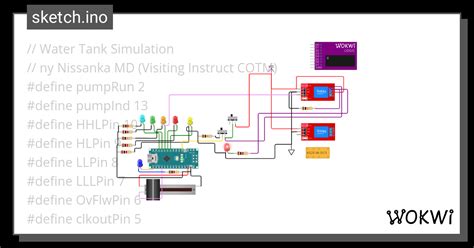 Water Tank Level Simulation Ext Pump Drivepin Automated Wokwi Esp32