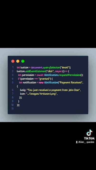Javascript Notification Api Coding Webinspiration Javascript Js