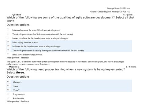 IT Quiz IT Quiz Attempt Score A Overall Grade Highest Attempt