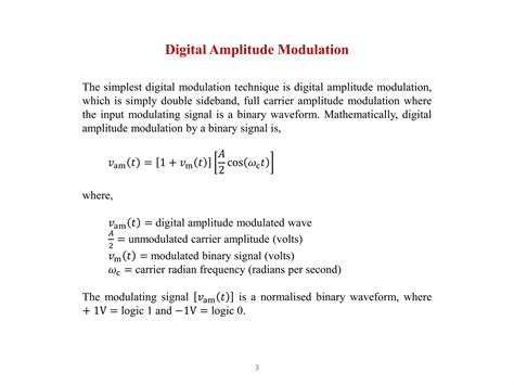 Lecture Notes EEEC Communication Systems Digital Modulation PPTX Digital Audio