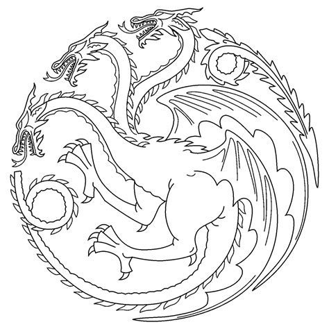 Game Of Thrones Dragon Coloring Pages