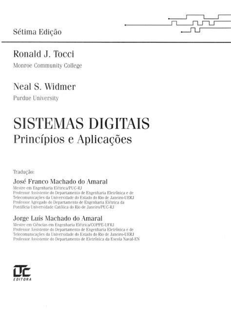 Sistemas Digitais Princípios E Aplicações Ronald J Tocci Neal S Widmer Pdf