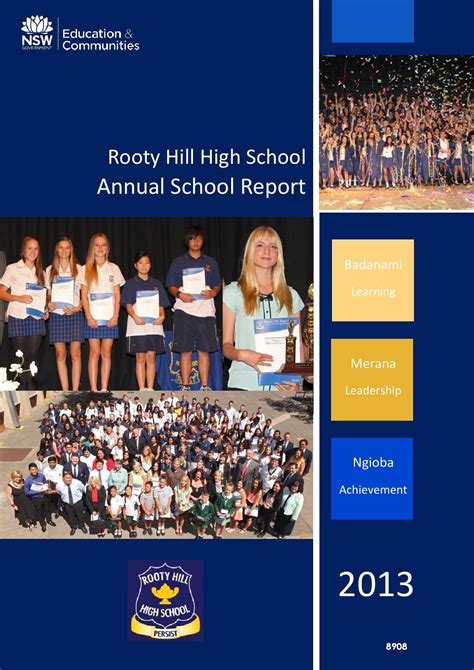 Rhhs Asr 2013 By Rooty Hill High School Issuu