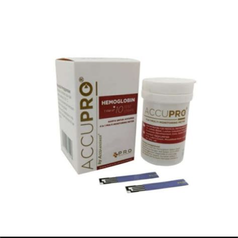 Promo Strip Accupro Hb Hemoglobin Darah 10 Pcs Accupro Accu Pro Diskon 24 Di Seller Albinka