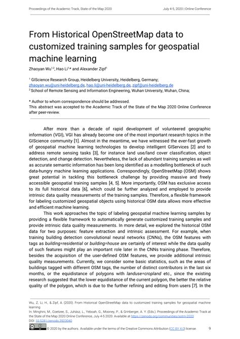 Pdf From Historical Openstreetmap Data To Customized Training Samples