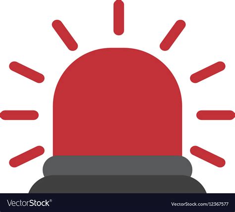 Red Flashing Alarm Royalty Free Vector Image Vectorstock