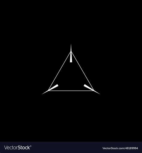 Futuristic Triangle Target Aim Hud Reticle Vector Image