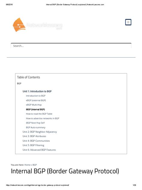 Ternal Bgp Border Gateway Protocol Explained Pdf Router