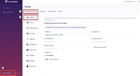 Configuring Data Stores Tracetest Docs