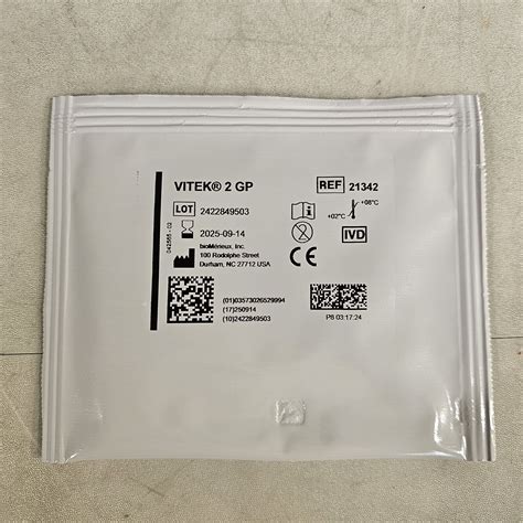 Biomerieux Vitek 2 Gp Test Kit Reagent Card 21342 1 Card Lab