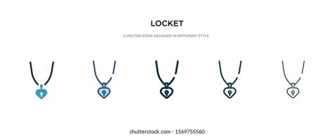 Locket Icon Different Style Vector Illustration Stock Vector Royalty
