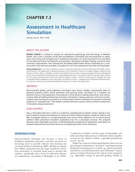 Pdf Assessment In Healthcare Simulation